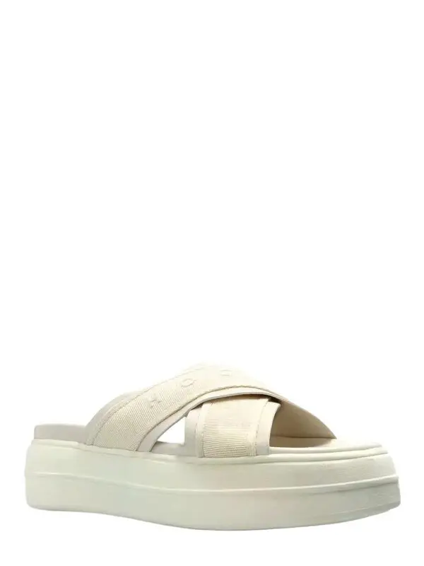Hogan Leather Slides - Neutrals
