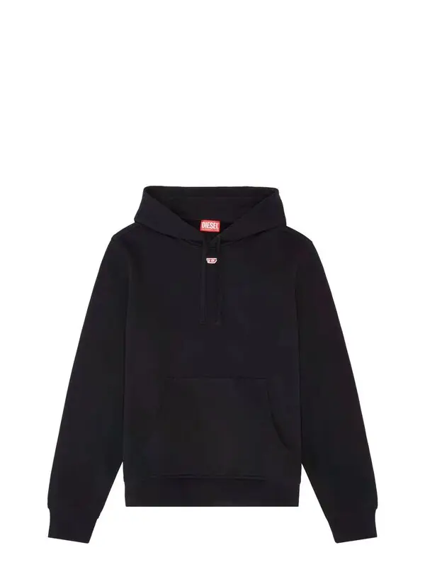 DIESEL® Logo-appliqué Hoodie - Black