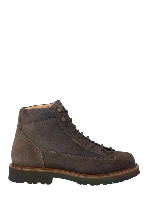 Brunello Cucinelli Suede Hiking Boots - Brown