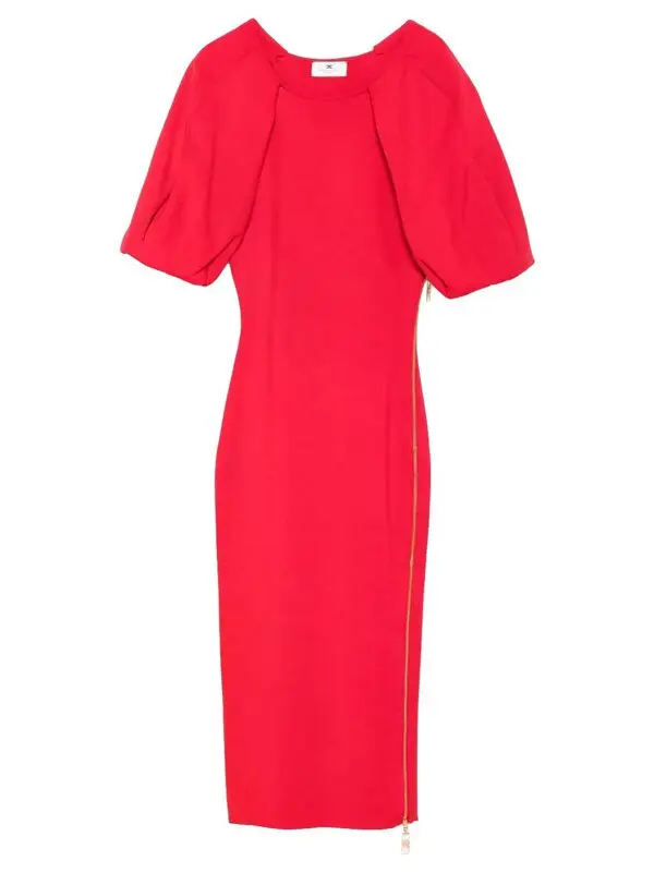Elisabetta Franchi Zip-detail Midi Dress - Red