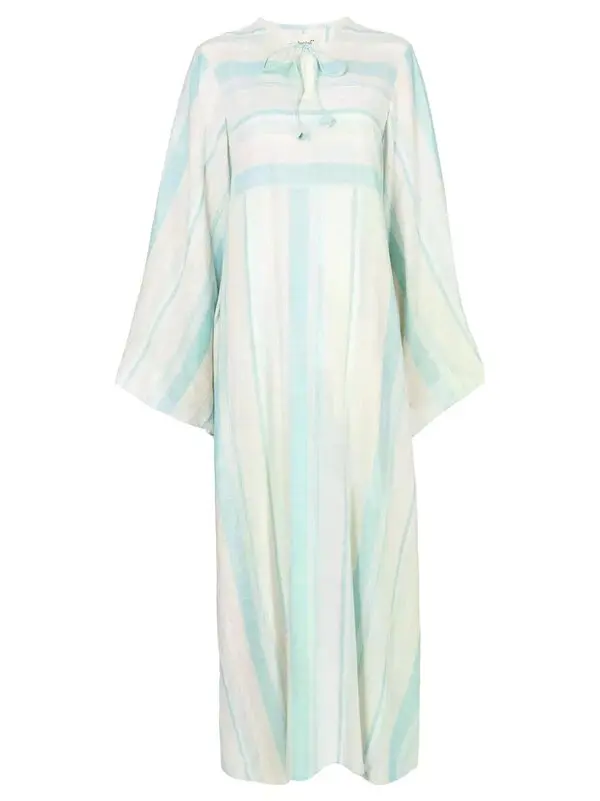 BAMBAH Striped Maxi Shirt Dress - Blue