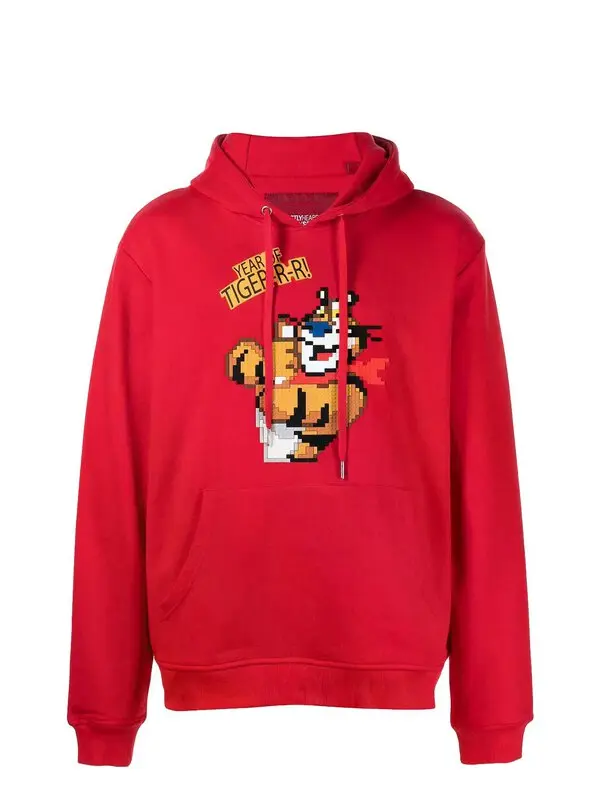 MOSTLY HEARD RARELY SEEN 8-BIT Year Of Tigerrr Graphic Hoodie - Red