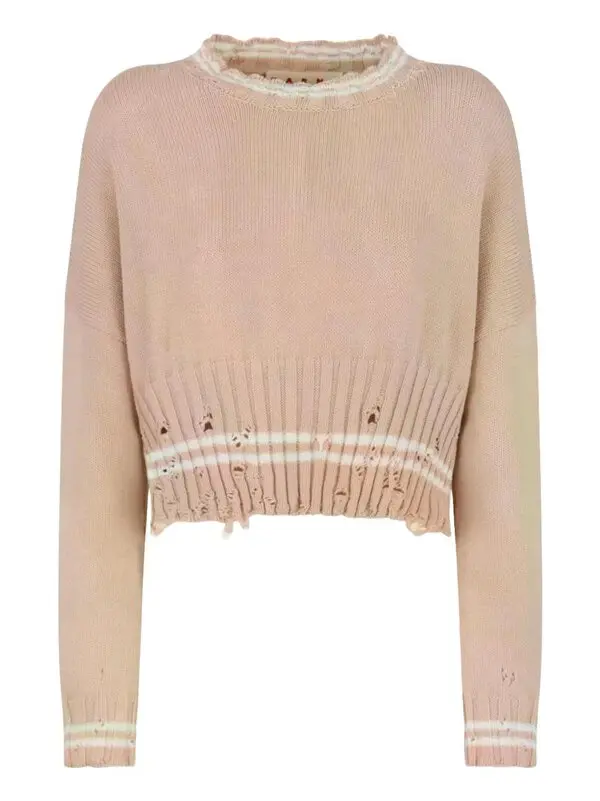 Marni Cropped Sweater - Neutrals