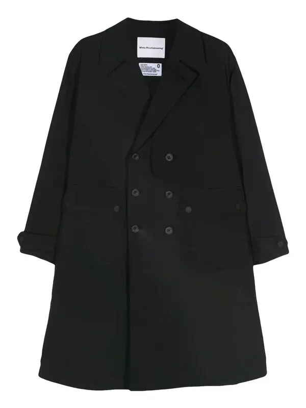 WHITE MOUNTAINEERING Double-breasted Coat - Black