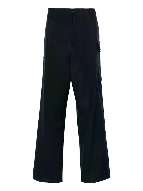 Marni Logo-embroidered Cargo Trousers - Blue