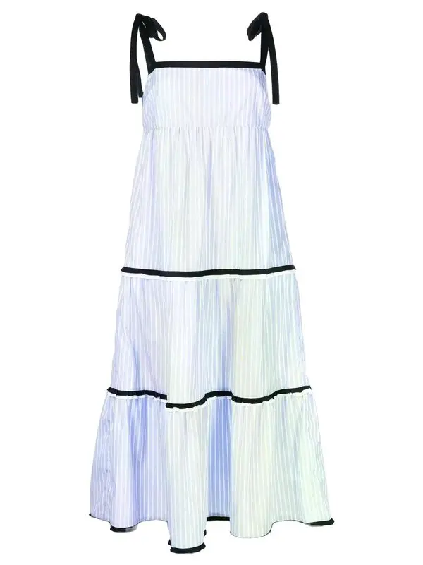 MACGRAW Lulu Tiered Midi Dress - Blue