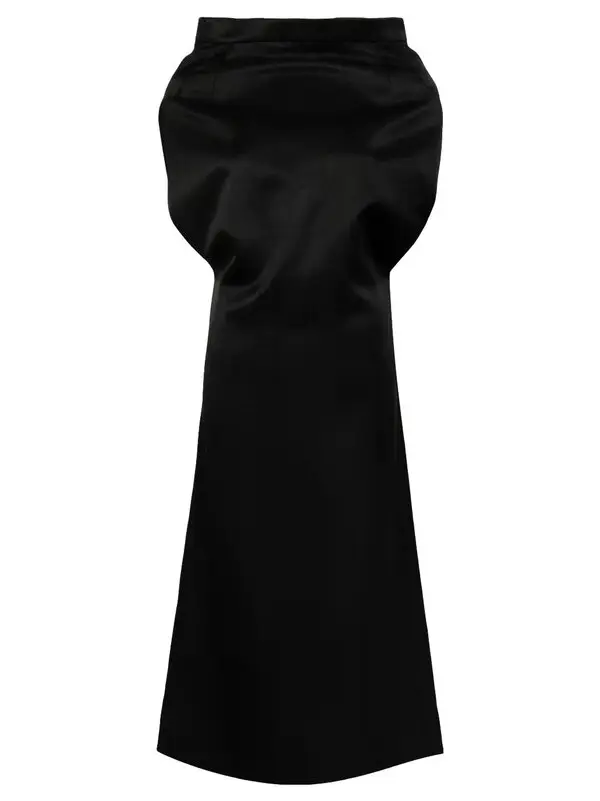 ALAINPAUL Boat-neck Midi Dress - Black