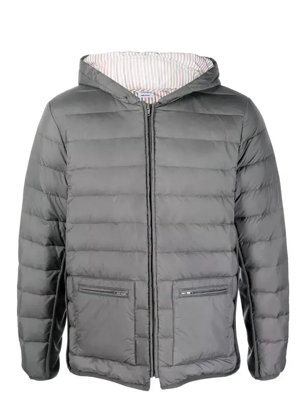Thom Browne Zip-front Padded Jacket - Grey