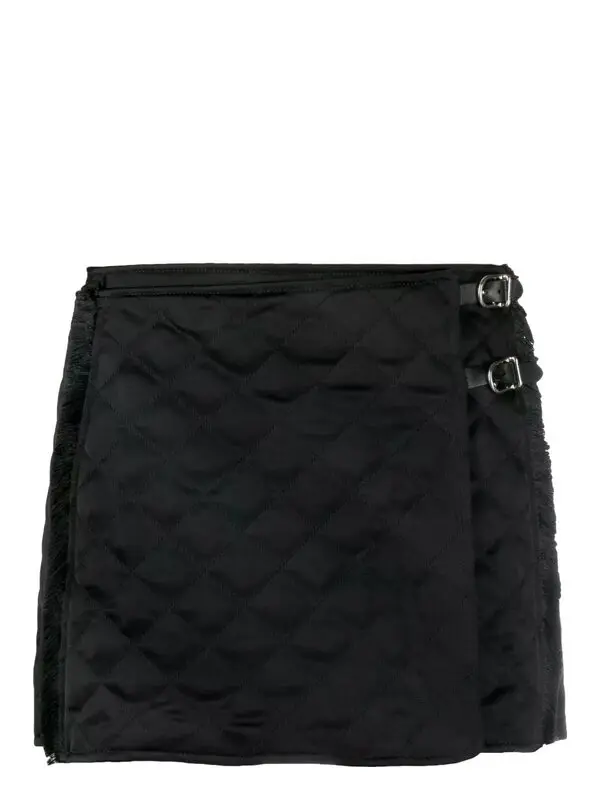 DURAZZI MILANO Quilted Wrap-style Mini Skirt - Black