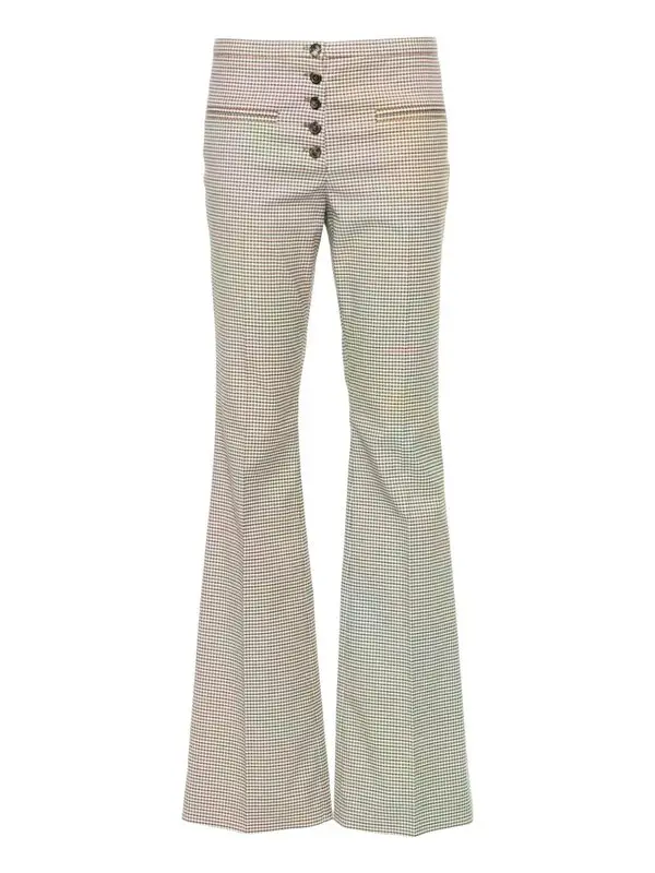 COURREGES Tailored Checked Trousers - White