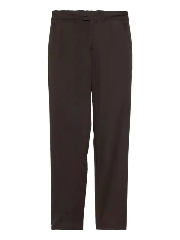 Fedeli Virgin-wool Straight-leg Trousers - Brown