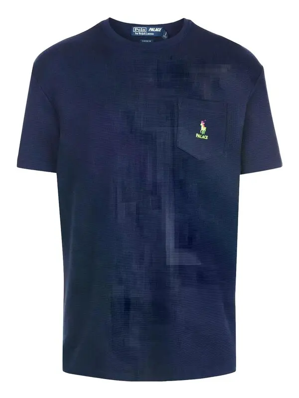 PALACE X Ralph Lauren Waffle Pocket Tee - Blue