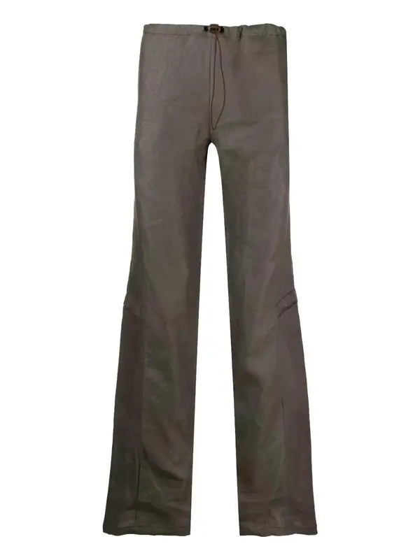 ROBYN LYNCH Linen Cargo Trousers - Brown