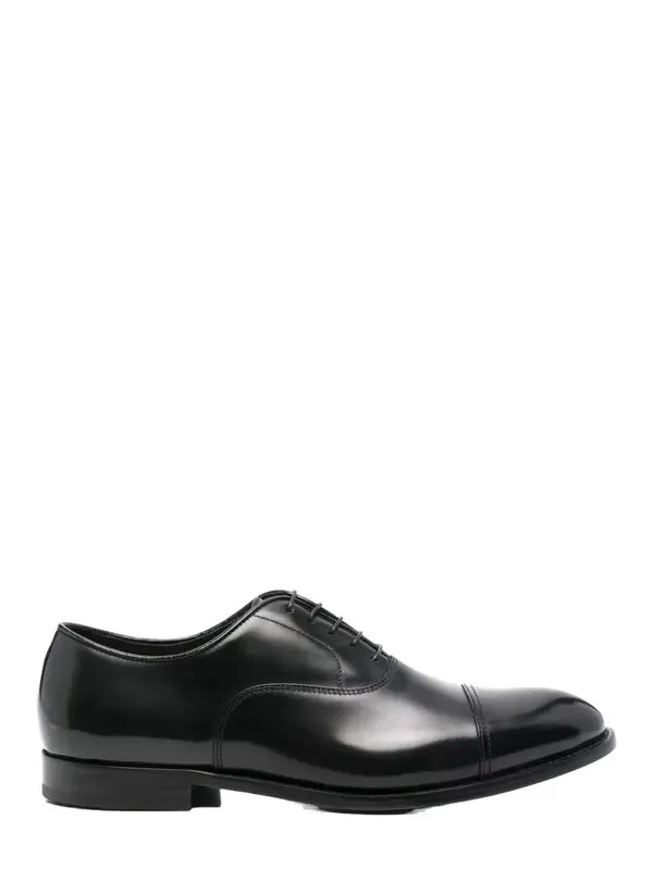 DOUCAL'S Leather Oxford Shoes - Black