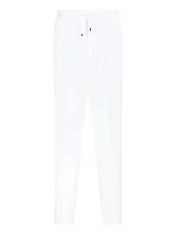 Brunello Cucinelli Tapered-leg Trousers - White