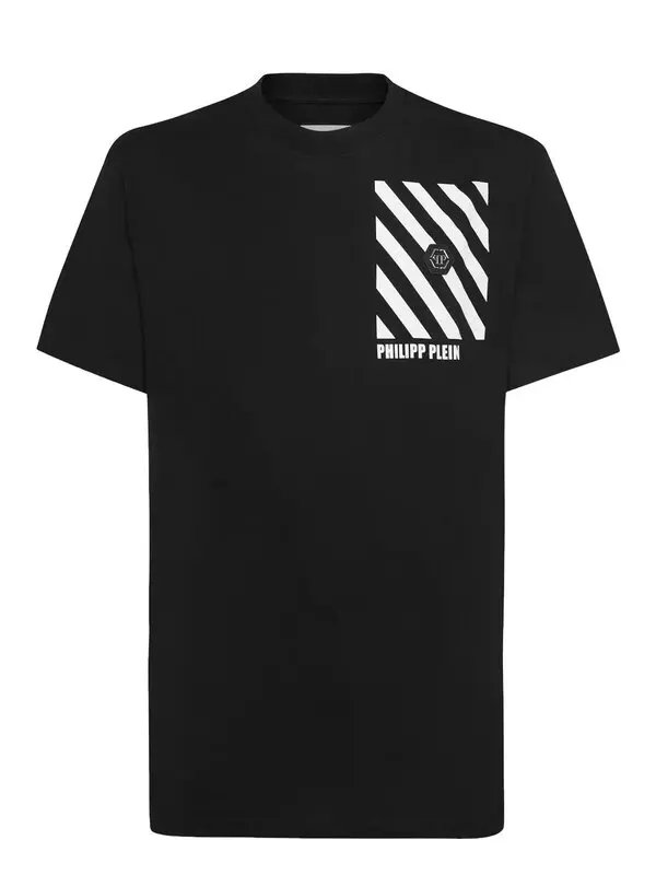 Philipp Plein Rainbow Stripes T-shirt - Black