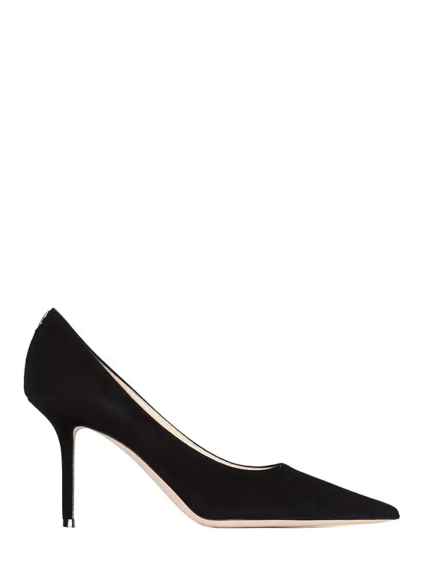 JIMMY CHOO Love 85 Pointed-toe Suede Pumps - Black
