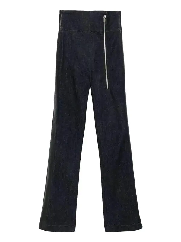 MITILIANE COUTURE Leather-trim Jeans - Blue