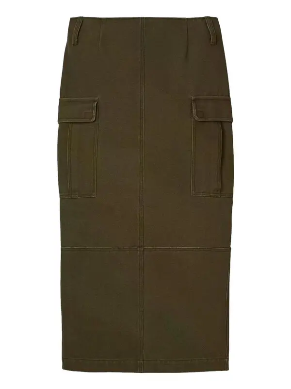 Marc Jacobs Canvas Cargo Midi Skirt - Green