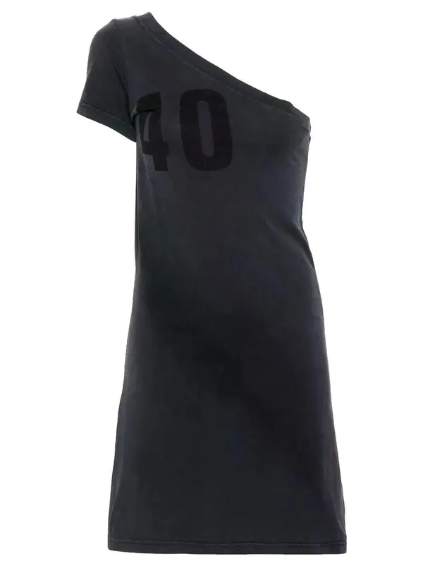 COURREGES Number-print Mini Dress - Grey