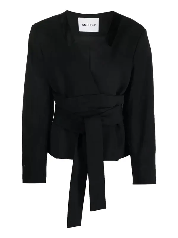 AMBUSH Tailored Tie-waist Blazer - Black