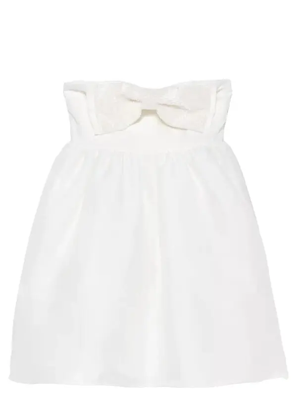 SELF-PORTRAIT Taffeta Bandeau Mini Dress - White
