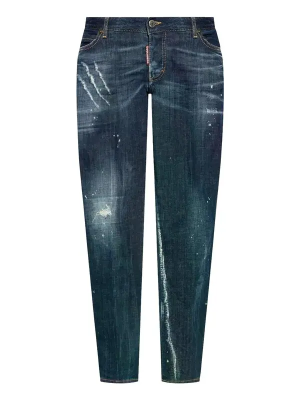 Dsquared2 Logo-patch Cotton Jeans - Blue
