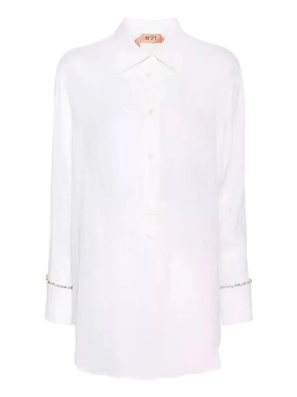 N°21 Gem-detailed Tunic - Neutrals
