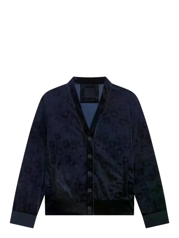 Givenchy Monogram Velvet Cardigan - Blue