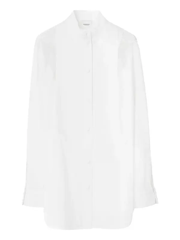 Burberry Lace-trim Cotton Shirt - White