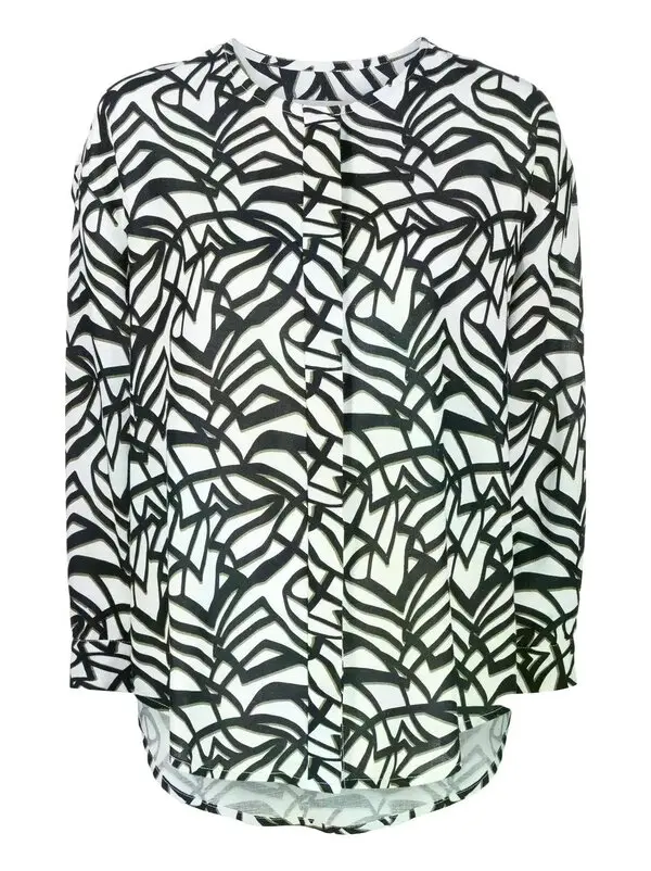 BAMBAH Geometric-print Cairo Shirt - Black