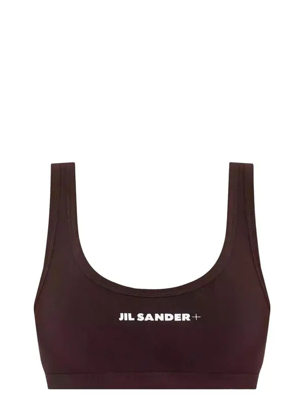 JIL SANDER Logo-print Bikini Top - Black