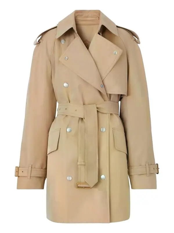 Burberry Bonded Cotton Gabardine Trench Coat - Brown
