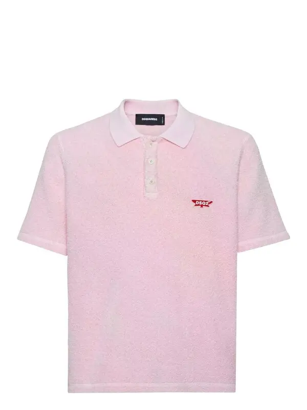Dsquared2 Logo-appliqué Polo Shirt - Pink