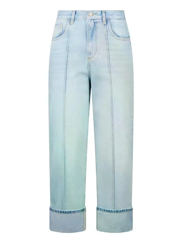 Liu Jo Straight Leg Cropped Jeans - Blue