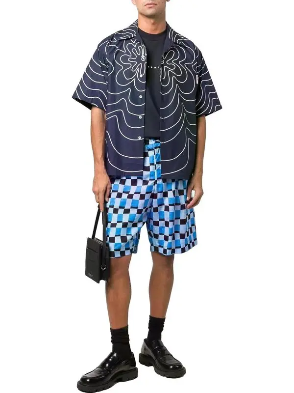 Marni Logo-print Cotton T-shirt - Blue