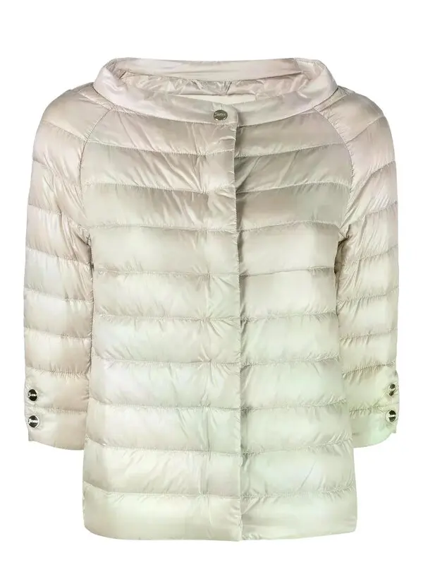 Herno Three-quarter-length Sleeve Puffer Jacket - Neutrals