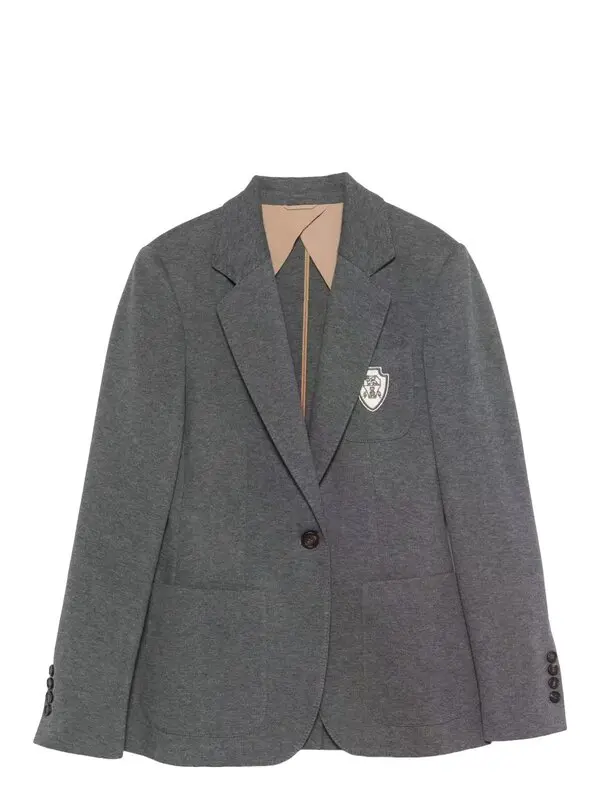 Brunello Cucinelli Single-breasted Blazer - Grey