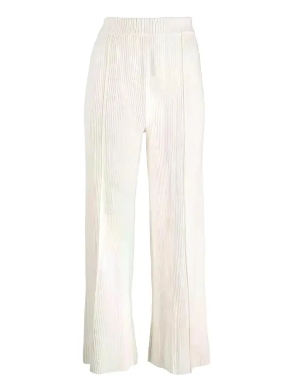 AERON Straight-leg Merino-cashmere Trousers - Neutrals