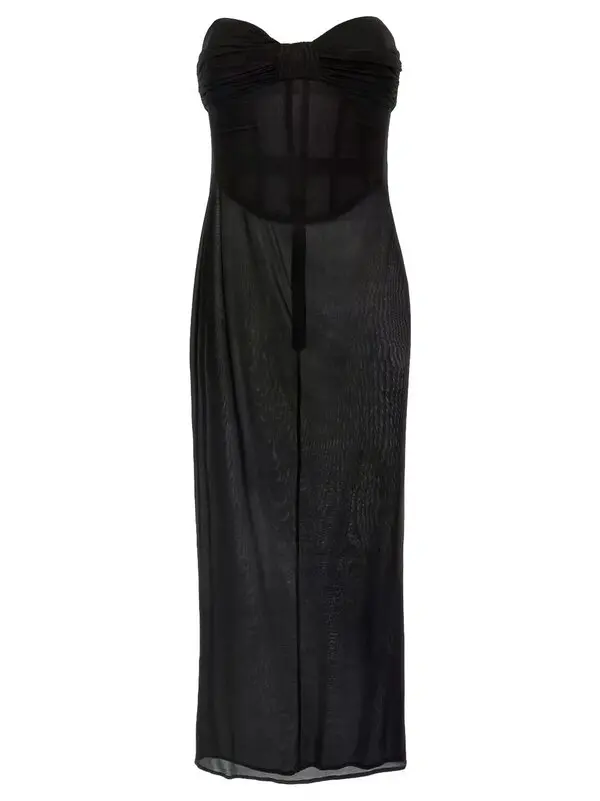 Magda Butrym 27 Strapless Midi Dress - Black