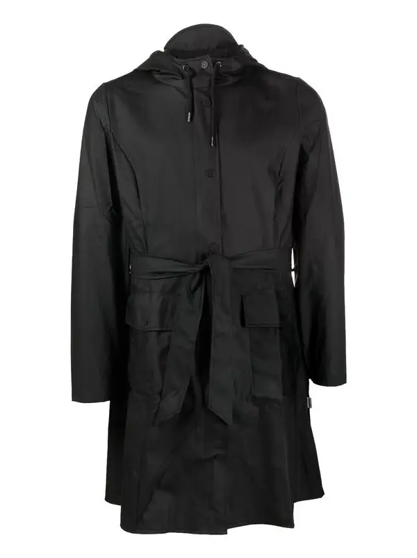 Rains Curve Waterproof Coat - Black