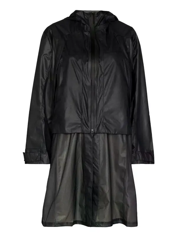 Y3 Hooded Midi Raincoat - Black