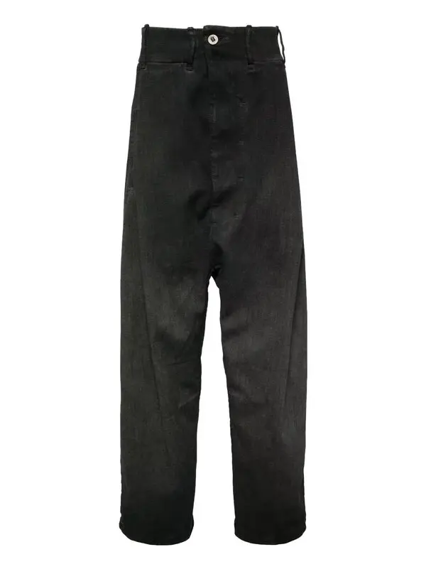 Boris Bidjan Saberi Flap-pocket Cotton-blend Trousers - Grey