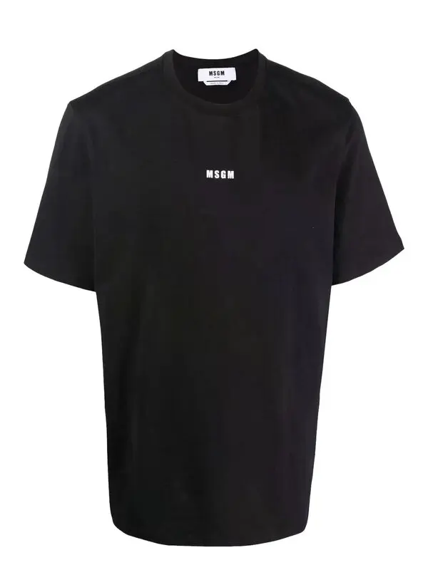 MSGM Logo-print Cotton T-shirt - Black