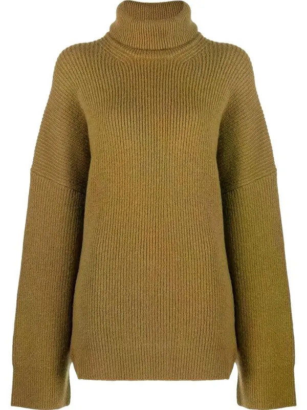 Attico Grace High-neck Jumper - Green
