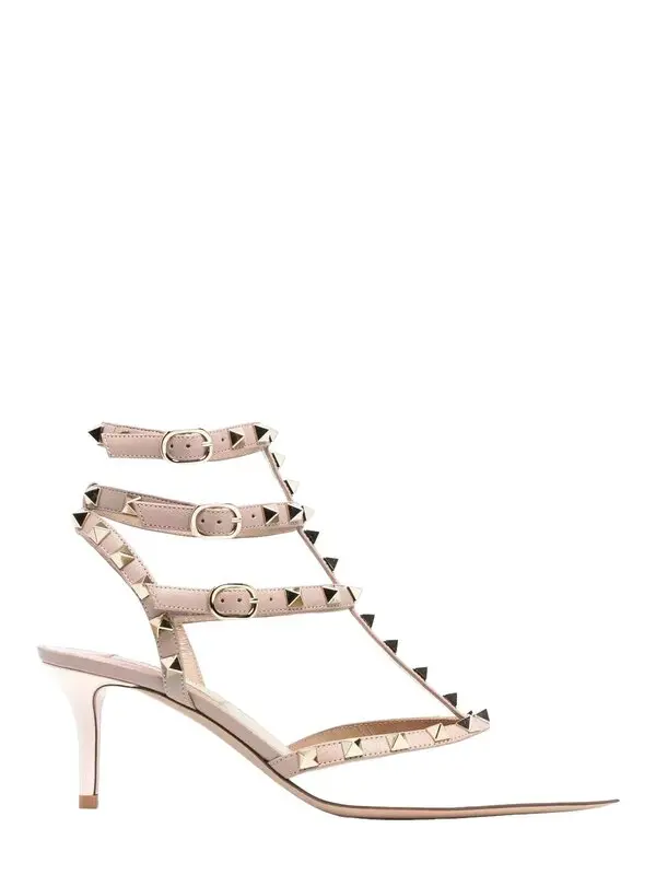 Valentino Garavani 65mm Rockstud Caged Pumps - Neutrals