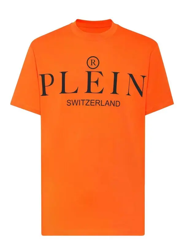 Philipp Plein Logo Print T-shirt - Orange