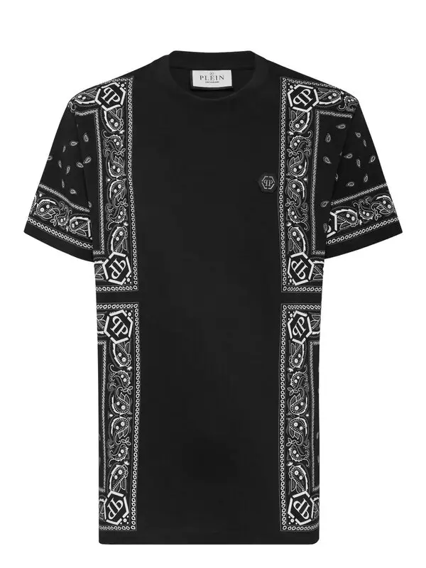 Philipp Plein Paisley-print T-shirt - Black