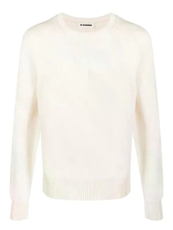 JIL SANDER Crew-neck Knitted Jumper - Neutrals