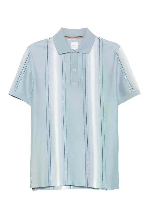 Paul Smith Striped Polo Shirt - Blue